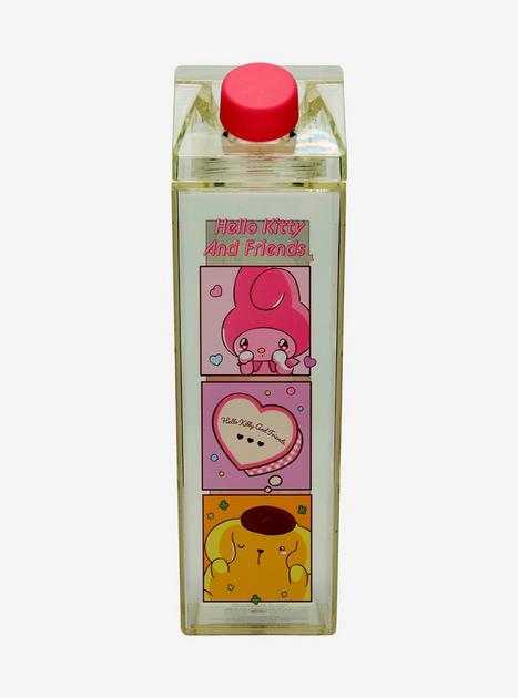 Sanrio Hello Kitty and Friends Grid Milk Carton Water Bottle | BoxLunch
