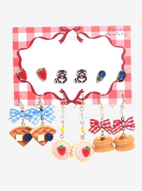 Sweet Society Pancake Waffle Sweets Earring Set | Hot Topic