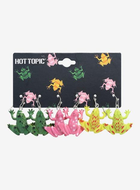 Multicolored Frogs Drop Earring Set | Hot Topic