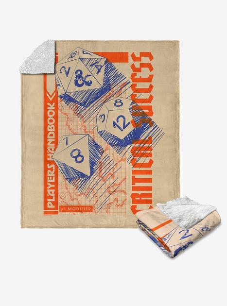 Dungeons And Dragons Critical Success Silk Touch Sherpa Throw Blanket