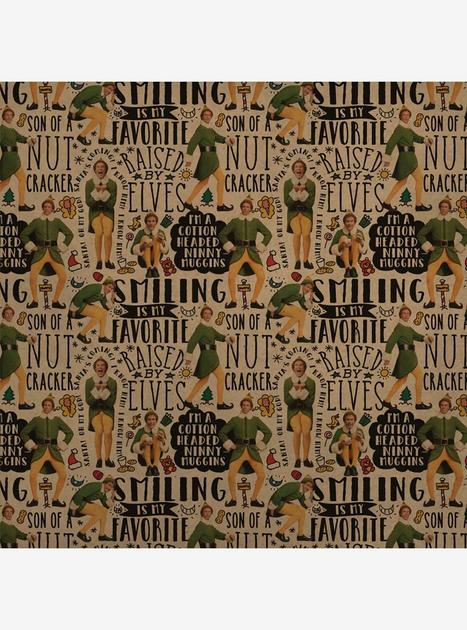Elf Movie Quote Pattern Kraft Wrapping Paper | BoxLunch