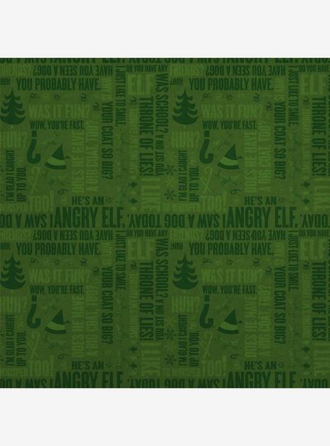 Elf Movie Quotes Repeating Pattern Kraft Wrapping Paper | BoxLunch