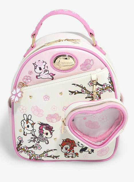 tokidoki Unicorno Cherry Blossom Mini Backpack with Clear Pouch ...