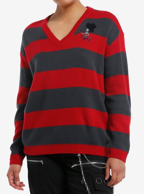 Adventure Time Marceline The Vampire Queen Stripe Girls V-Neck Sweater ...