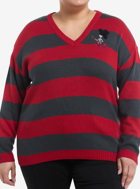 Adventure Time Marceline The Vampire Queen Stripe Girls V-Neck Sweater ...