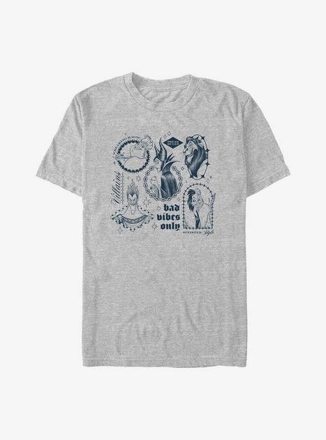 Disney Villains Bad Vibes Villains T-Shirt - GREY | Hot Topic