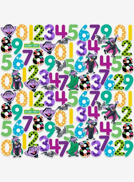 Sesame Street Count Von Count Numbers 100ct Vinyl Stickers Variety Pack ...