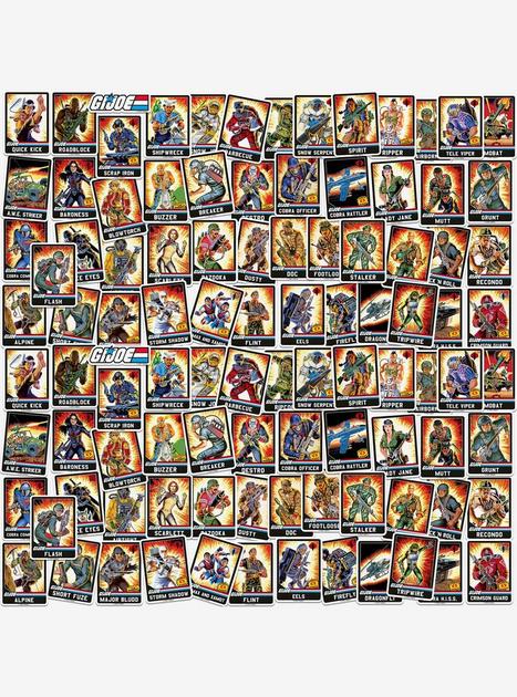 G.I. Joe Retro Card 100ct Vinyl Stickers Variety Pack | Hot Topic