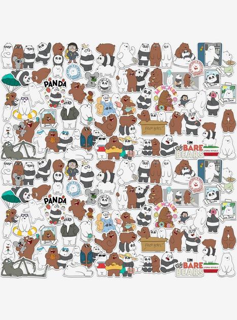 We Bare Bears 100ct Vinyl Stickers Variety Pack | Hot Topic