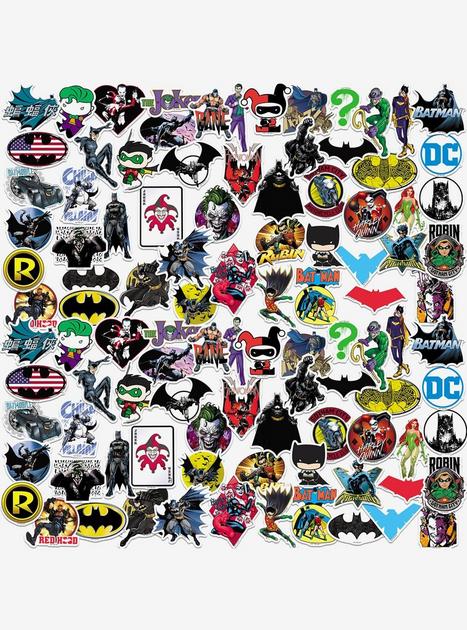 DC Comics Batman 100ct Vinyl Stickers Variety Pack | Hot Topic