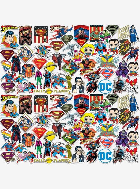 DC Comics Superman 100ct Vinyl Stickers Variety Pack | Hot Topic