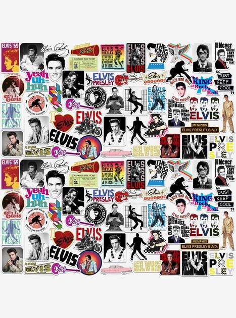 Elvis Presley 100ct Vinyl Stickers Variety Pack | Hot Topic