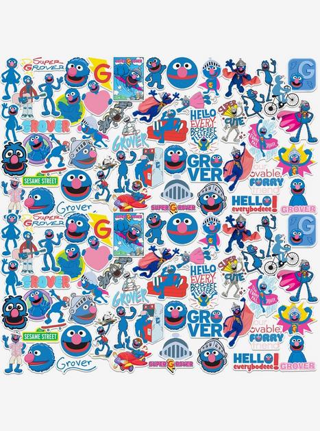 Sesame Street Grover 100ct Vinyl Stickers Variety Pack | BoxLunch