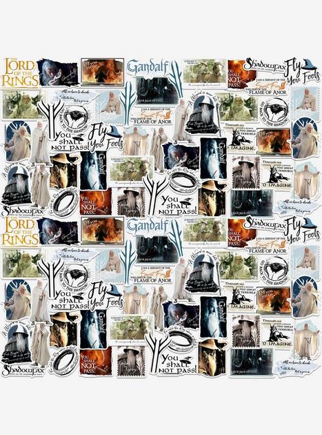 Lord of the Rings Gandalf 100ct Vinyl Stickers Variety Pack | BoxLunch