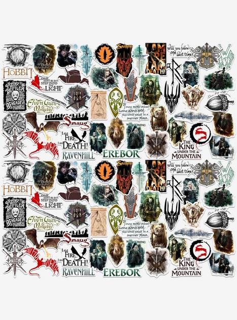 The Hobbit: Battle of the Five Armies 100ct Vinyl Stickers Variety Pack ...