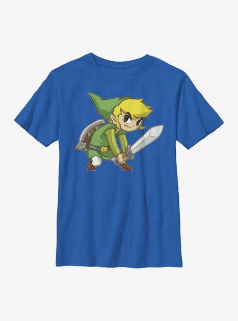 The Legend Of Zelda Toon Link Youth T-Shirt - BLUE | BoxLunch