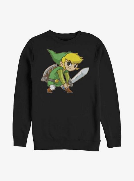 The Legend Of Zelda Toon Link Sweatshirt - BLACK | BoxLunch