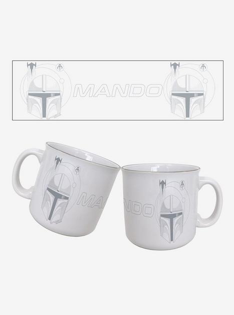 Star Wars The Mandalorian S3 Mando Outline 20oz Camper Mug | BoxLunch