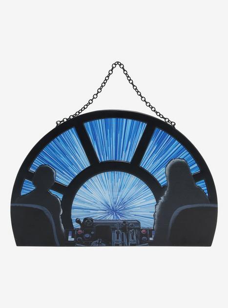 Star Wars Millennium Falcon Window Stained Glass Wall Art - BoxLunch ...