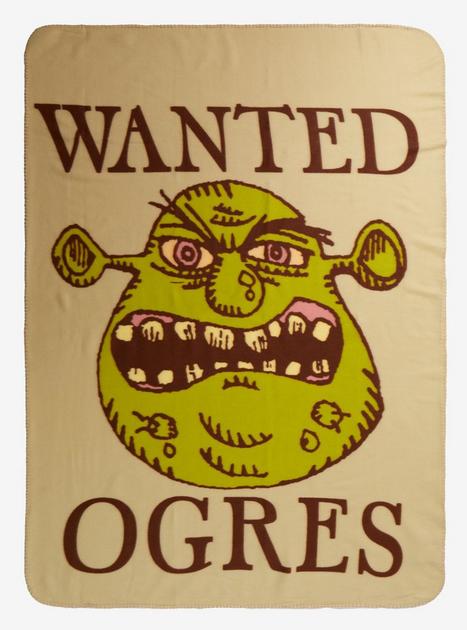 Shrek Wanted Ogres Throw Blanket | Hot Topic