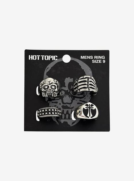 Skull & Cross Signet Ring Set | Hot Topic