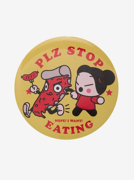 Pucca Pizza Stop Eating 3 Inch Button | Hot Topic