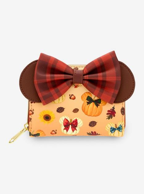 Loungefly Disney Minnie Mouse Fall Pumpkin Mini Zipper Wallet | Hot Topic