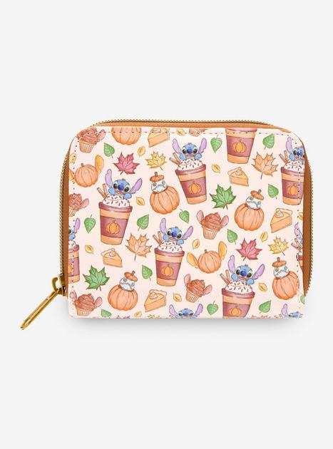 Loungefly Disney Stitch Pumpkin Spice Latte Mini Zipper Wallet | Hot Topic