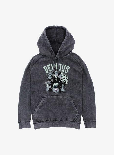 Disney Villains Devious Villain Graffiti Mineral Wash Hoodie - BLACK ...