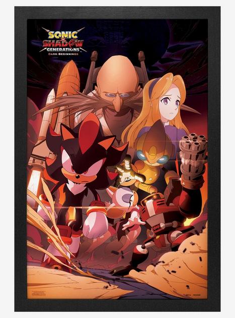 Sonic Shadow Generations Anime Collage Framed Wall Art | Hot Topic