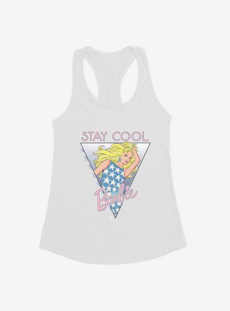 Barbie Stay Cool Logo Girls Tank - WHITE | Hot Topic