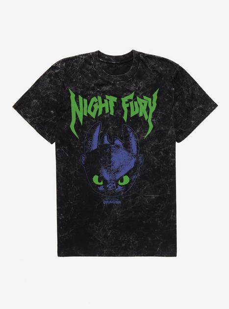 HTTYD Night Fury Mineral Wash T-Shirt - BLACK | Hot Topic