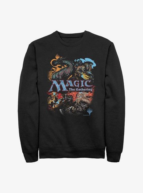 Magic: The Gathering Vintage Collage Sweatshirt - BLACK | Hot Topic