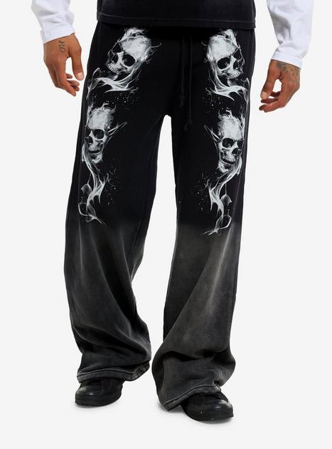 Skulls & Flames Ombré Lounge Pants | Hot Topic
