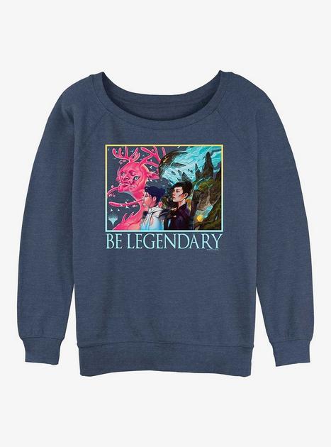 Magic: The Gathering Be Legendary Womens Slouchy Sweatshirt - BLUE ...