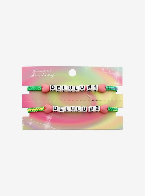 Sweet Society Delulu 1 & 2 Best Friend Cord Bracelet Set | Hot Topic