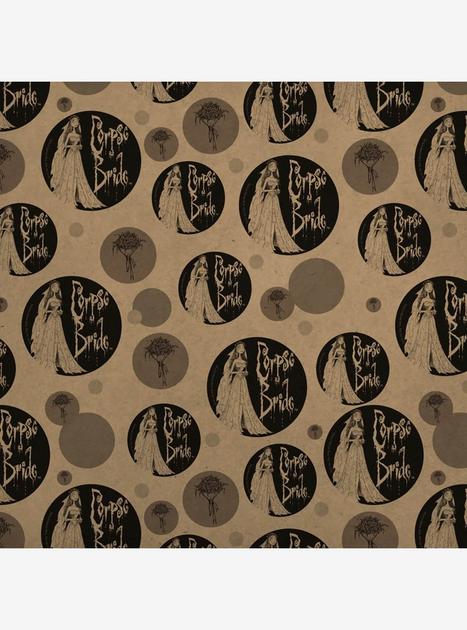 Corpse Bride Logo and Silhouette Premium Kraft Wrapping Paper | Hot Topic