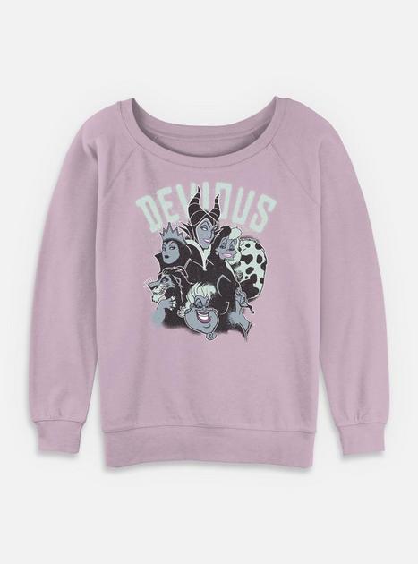 Disney Villains Devious Girls Slouchy Sweatshirt - PURPLE | Hot Topic