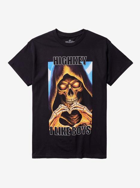 Skeleton Reaper I Like Boys T-Shirt By Goodie Two Sleeves | Hot Topic