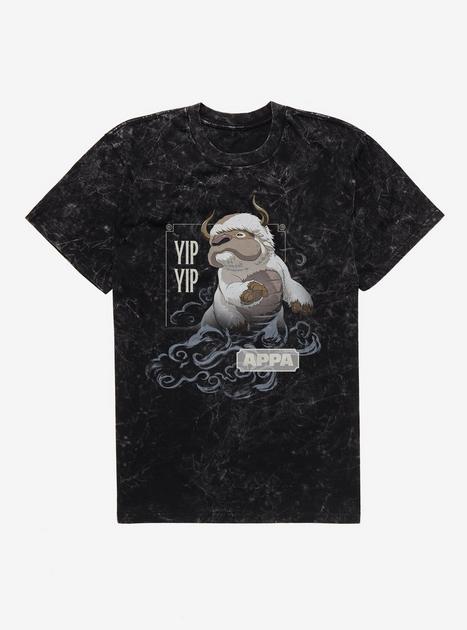 Avatar: The Last Airbender Appa Yip Yip Mineral Wash T-Shirt - BLACK ...