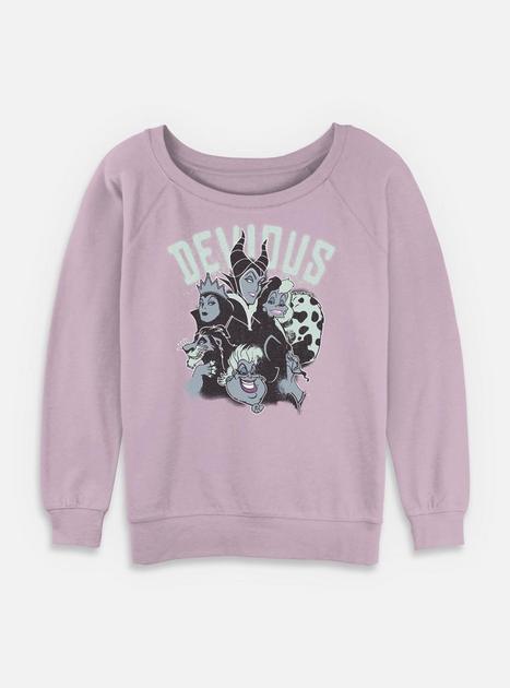 Disney Villains Devious Villains Womens Slouchy Sweatshirt - PURPLE ...