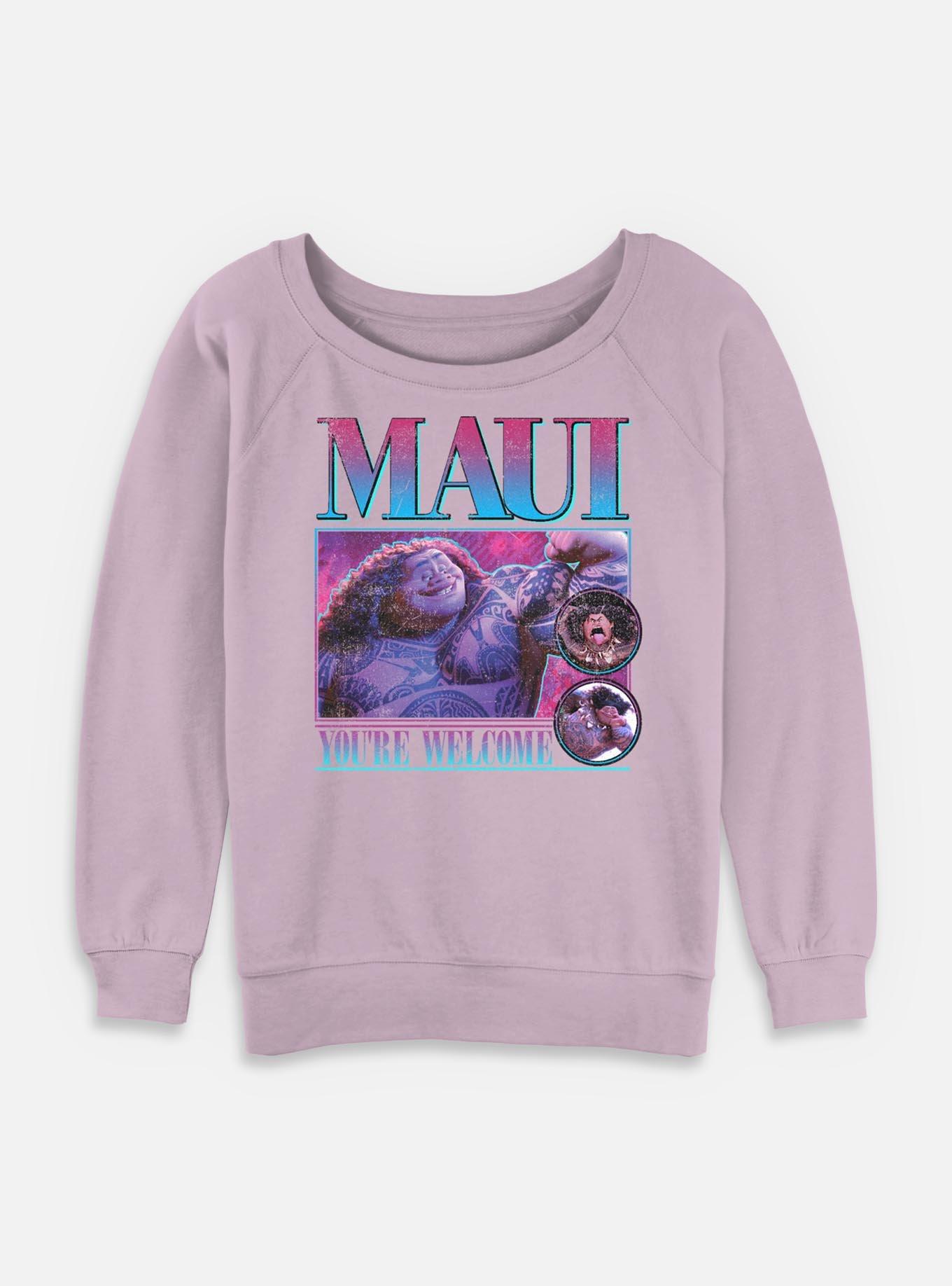 Disney Moana Retro Maui Womens Slouchy Sweatshirt - PURPLE | BoxLunch