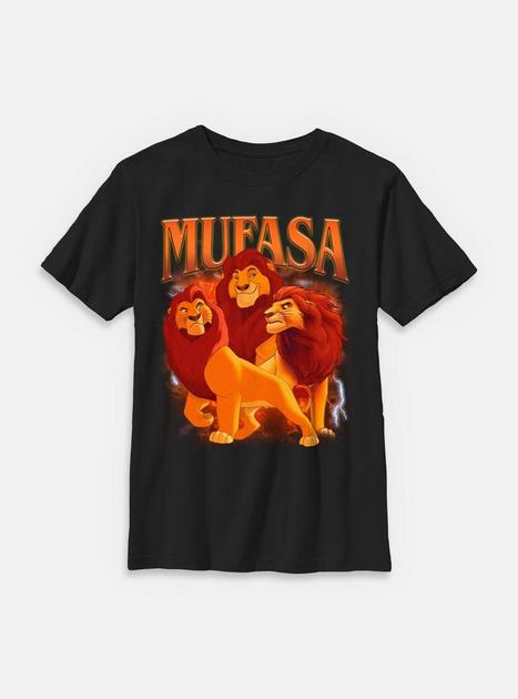 Disney The Lion King Mufasa Collage Youth T-Shirt - BLACK | BoxLunch