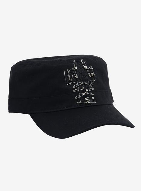 Safety Pin Cross Black Cadet Hat | Hot Topic