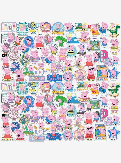Peppa Pig Peppa Pig and George Miscellaneous 100ct Sticker Pack | BoxLunch