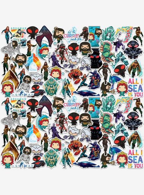 DC Comics Aquaman Movie Miscellaneous 100ct Sticker Pack | Hot Topic
