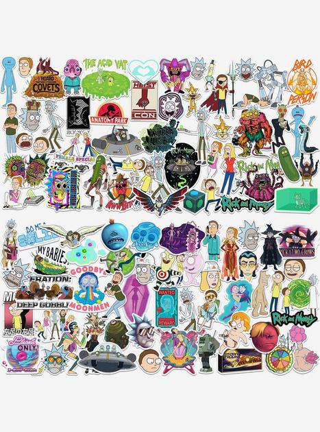 Rick and Morty Miscellaneous 100ct Sticker Pack | Hot Topic