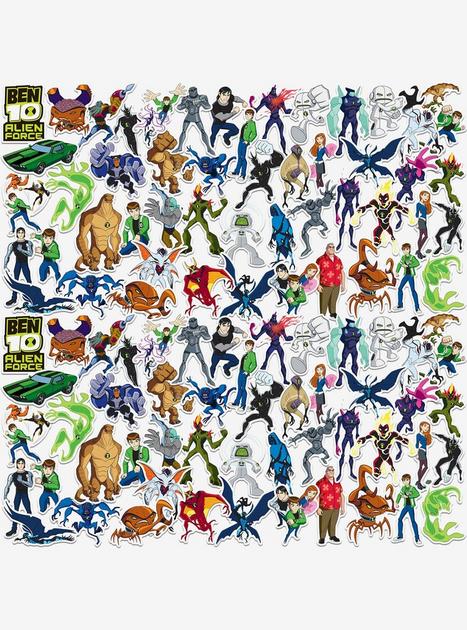 Ben 10 Alien Force Characters Miscellaneous 100ct Sticker Pack | Hot Topic