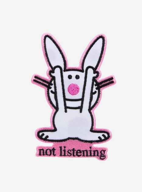 It's Happy Bunny Not Listening Patch | Hot Topic