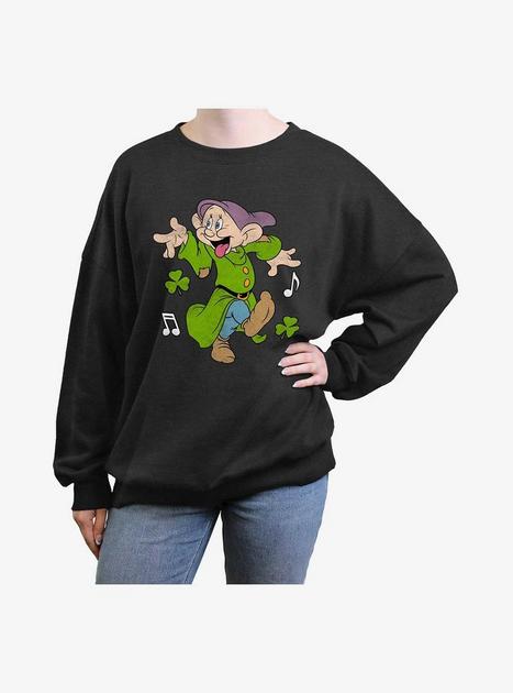 Disney Princesses Dancing Dopey Girls Oversized Sweatshirt - GREY | Hot ...